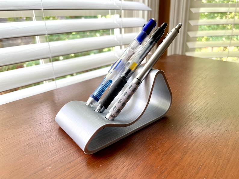 Modern 3 Pen Display / Pen Stand / Pen Holder: Flow - Etsy