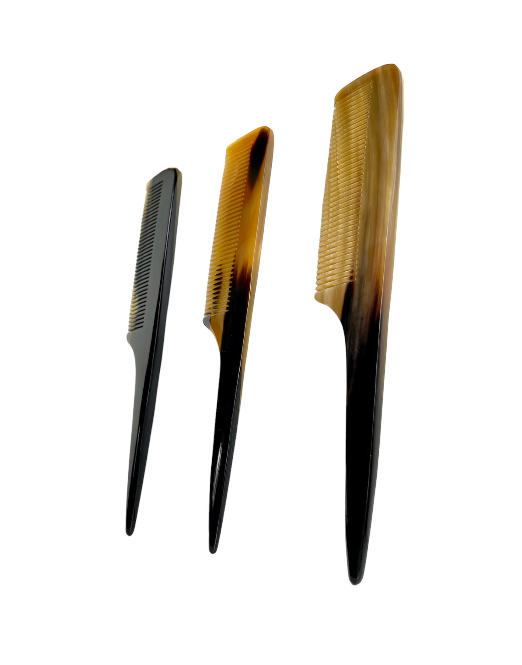 Buffalo Horn Tail Comb Hairdressing Comb Pointed Tail - Etsy