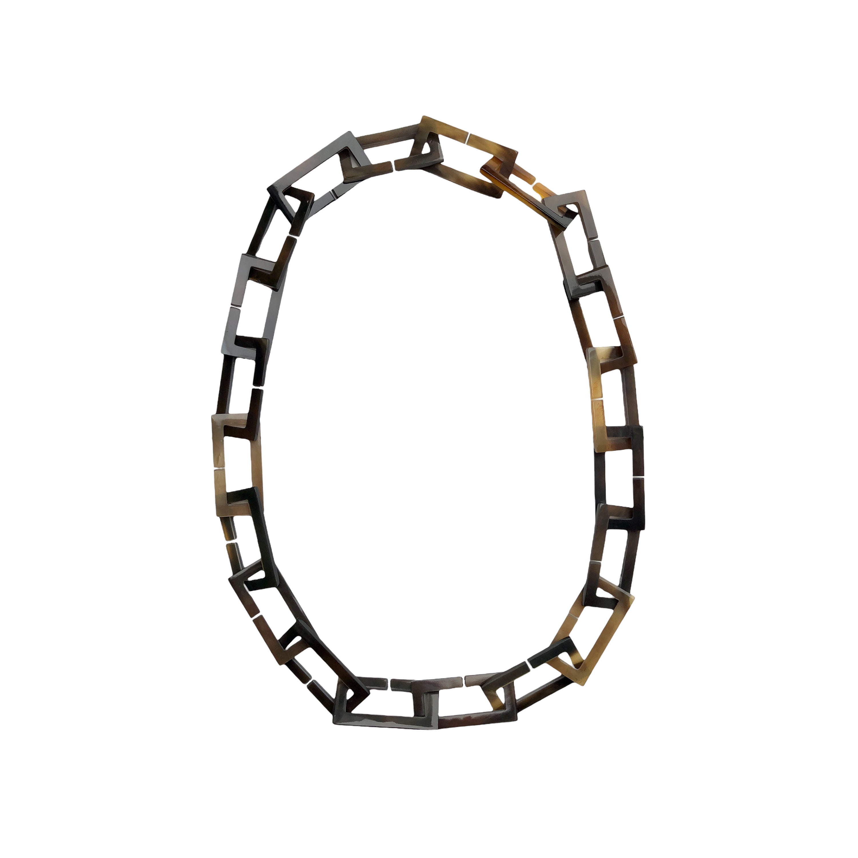 Buffalo Horn Necklace, Chunky Chain Necklace, Water Buffalo Horn ...