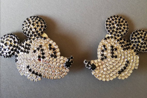 1980's Butler & Wilson Mickey Mouse Earrings - Gem