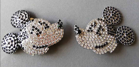 1980's Butler & Wilson Mickey Mouse Earrings - Gem