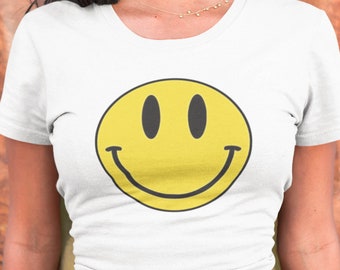 Smiley Face Crop Top - Etsy