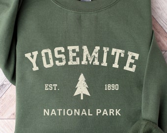 Yosemite National Park Sweatshirt, Yosemite National Crewneck, Ash ...