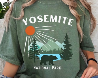 Yosemite National Park T-shirt, Vintage Retro Yosemite Tee, US Yosemite ...
