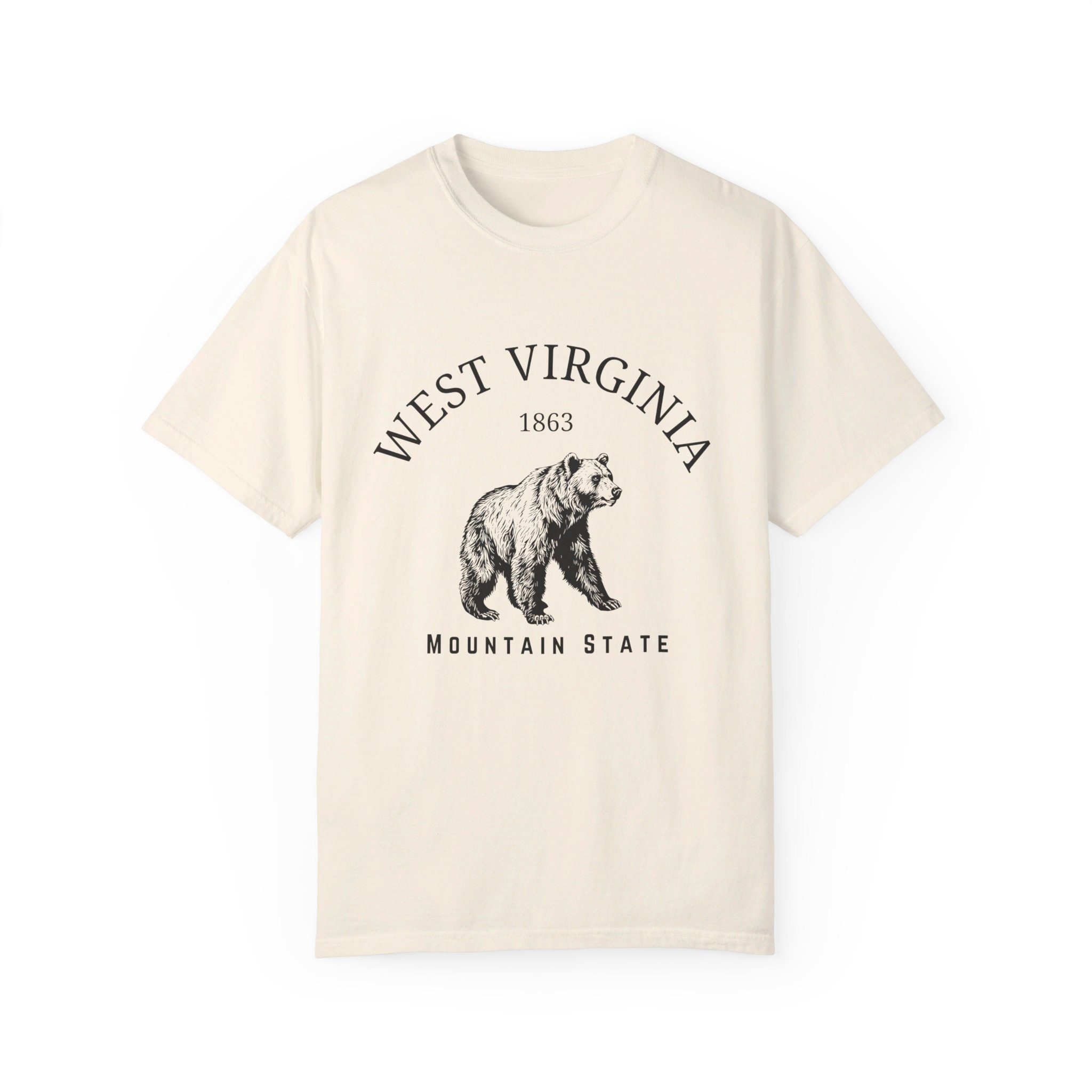 West Virginia Mountain State Tshirt, Black Bear Gift Tee - Etsy