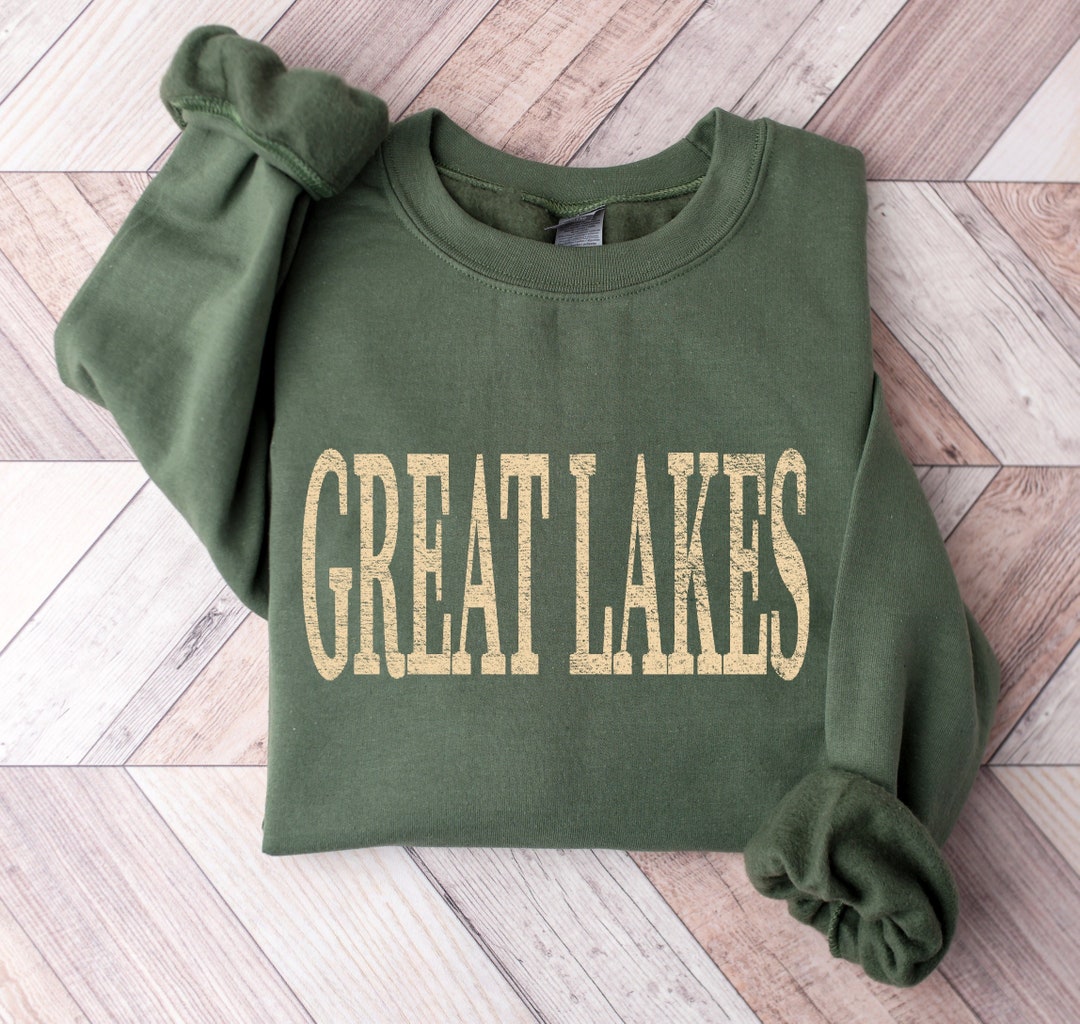 Great Lakes Fleece Sweatshirt, Lake Life Pullover - Etsy