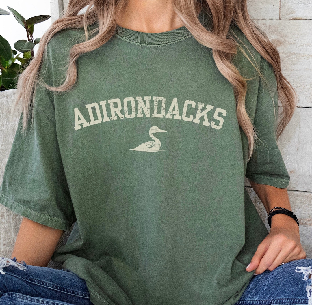 Adirondacks Loon Shirt, Upstate New York Hiking Tee - Etsy