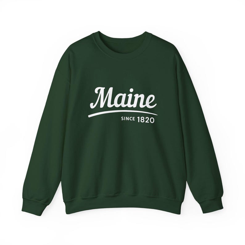 Maine Since 1820 Crewneck Sweatshirt Gift, State Pullover Souvenir - Etsy