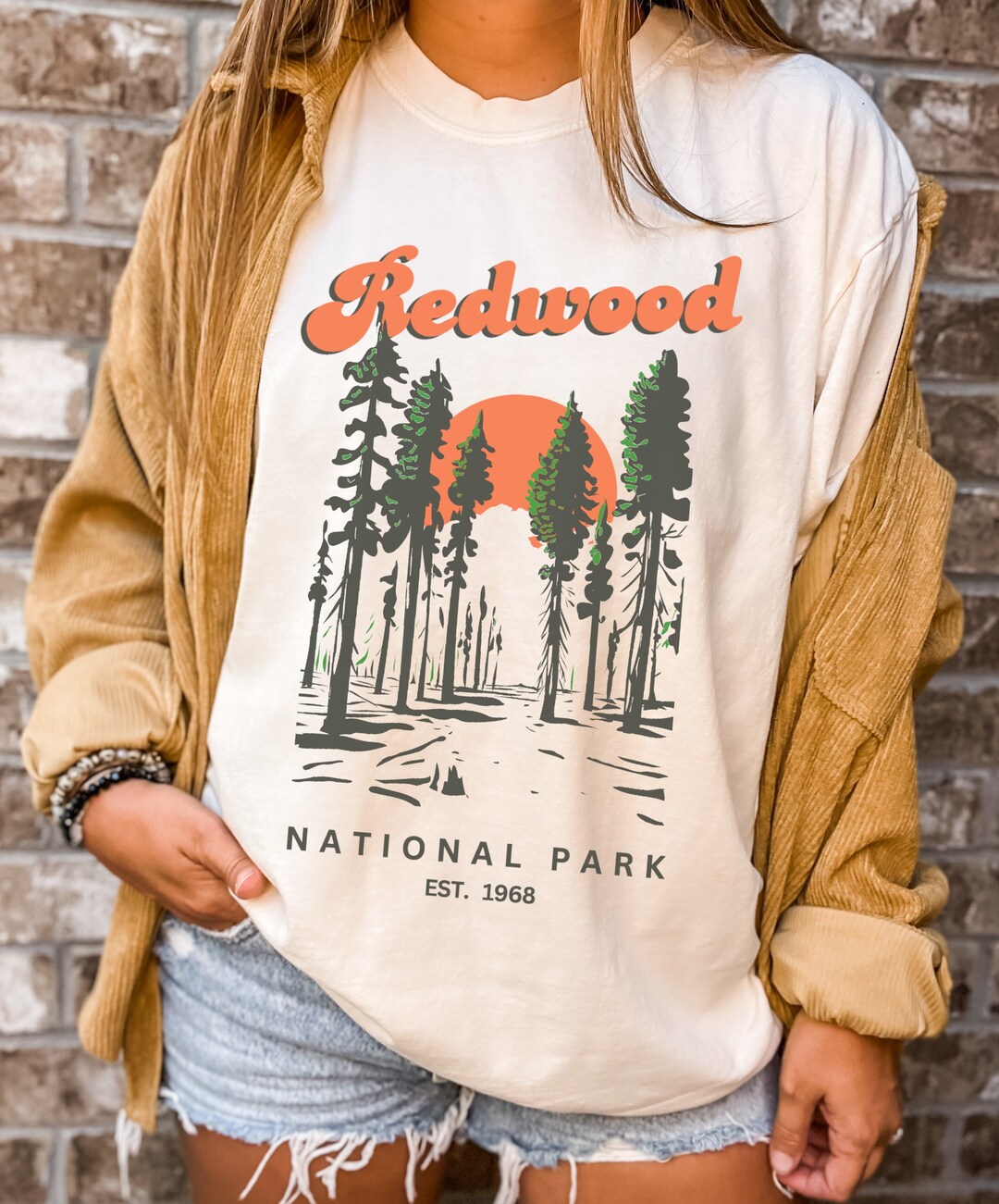 Redwood National Park California Hiking T Shirt, Giant Sequoia Travel ...