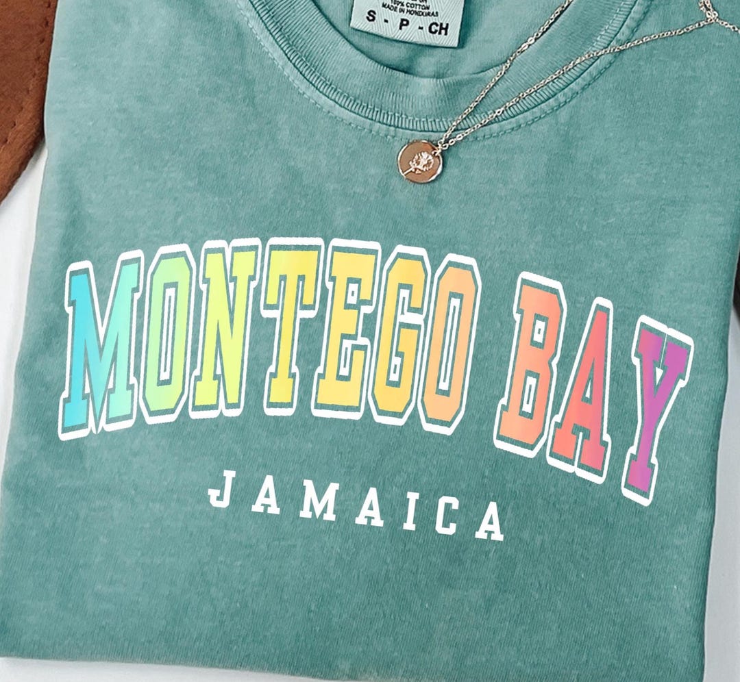 Montego Bay Jamaica Colorful Retro Beach Tshirt, Comfort Colors® Gift ...