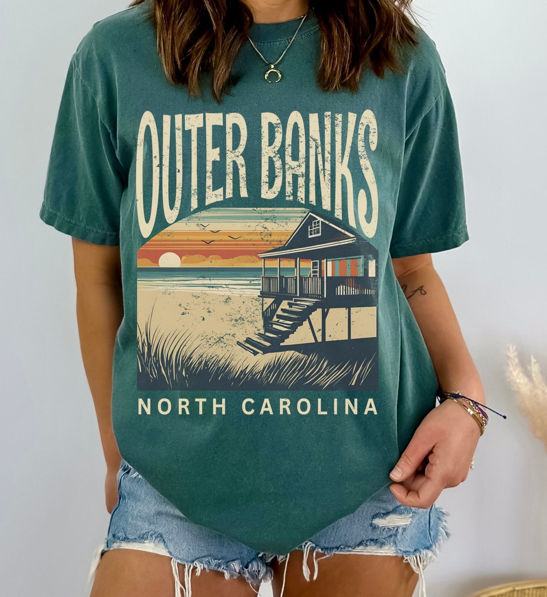 Retro Outer Banks Tshirt Beach Gift, North Carolina Tee - Etsy