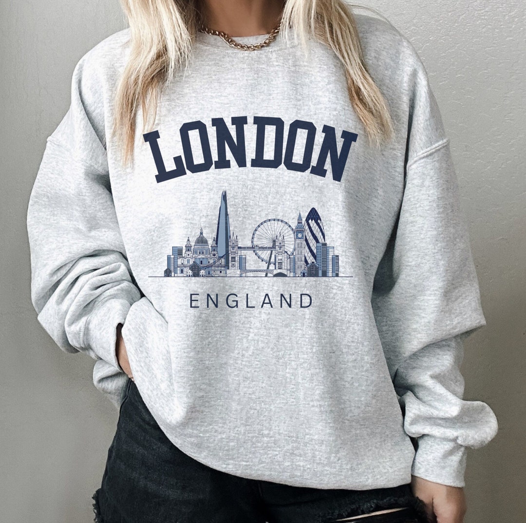 Unisex London England City Skyline Crewneck Sweatshirt, UK Pullover ...