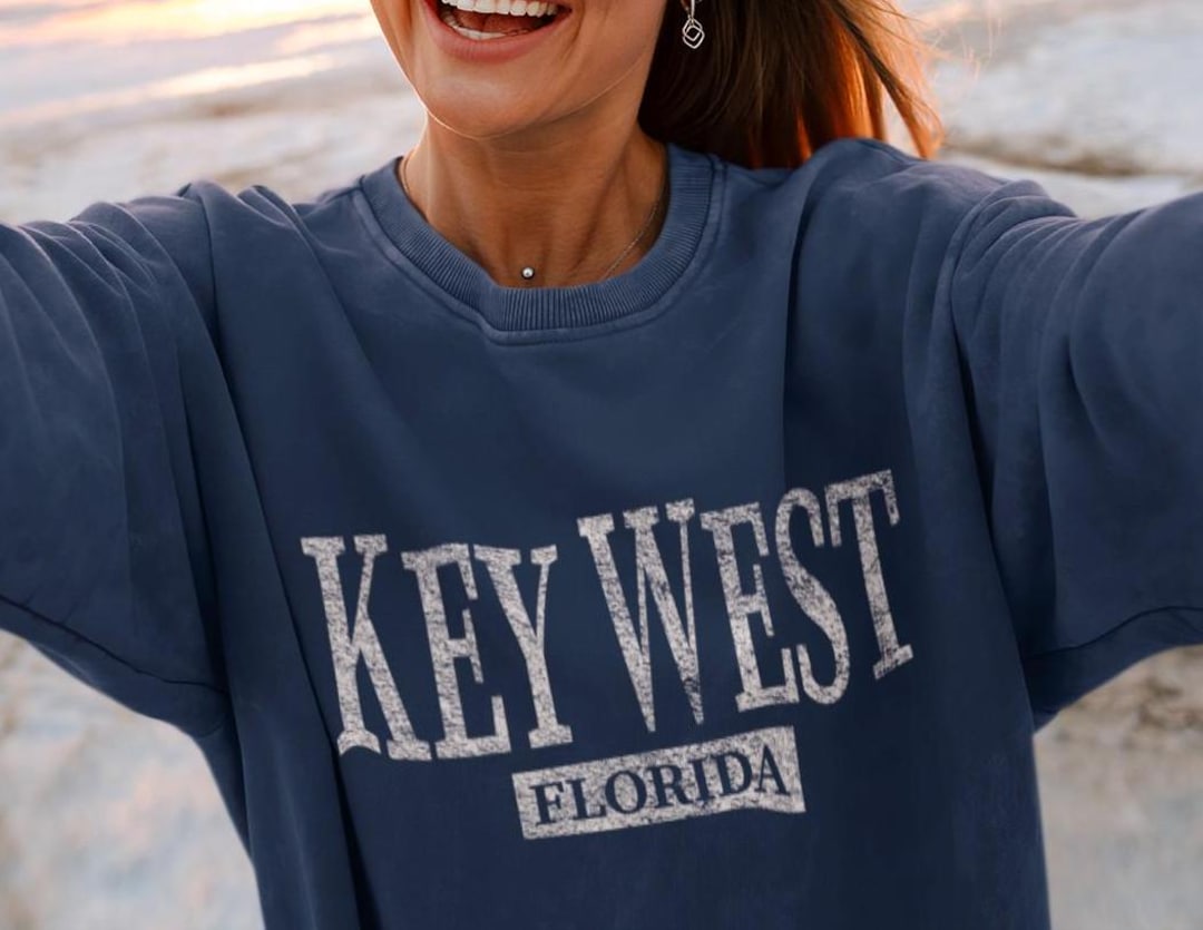 Key West Florida Sweatshirt, Tropical Keys Vacation Crewneck - Etsy