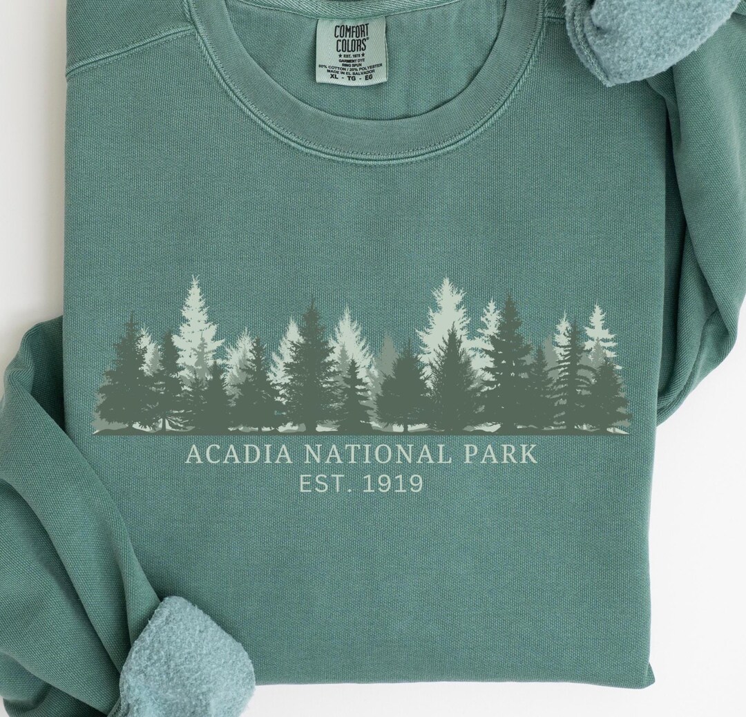 Acadia National Park Maine Comfort Colors® Crewneck Sweatshirt Gift ...