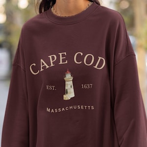 Unisex Cape Cod Massachusetts Lighthouse Crewneck Sweatshirt Pullover ...