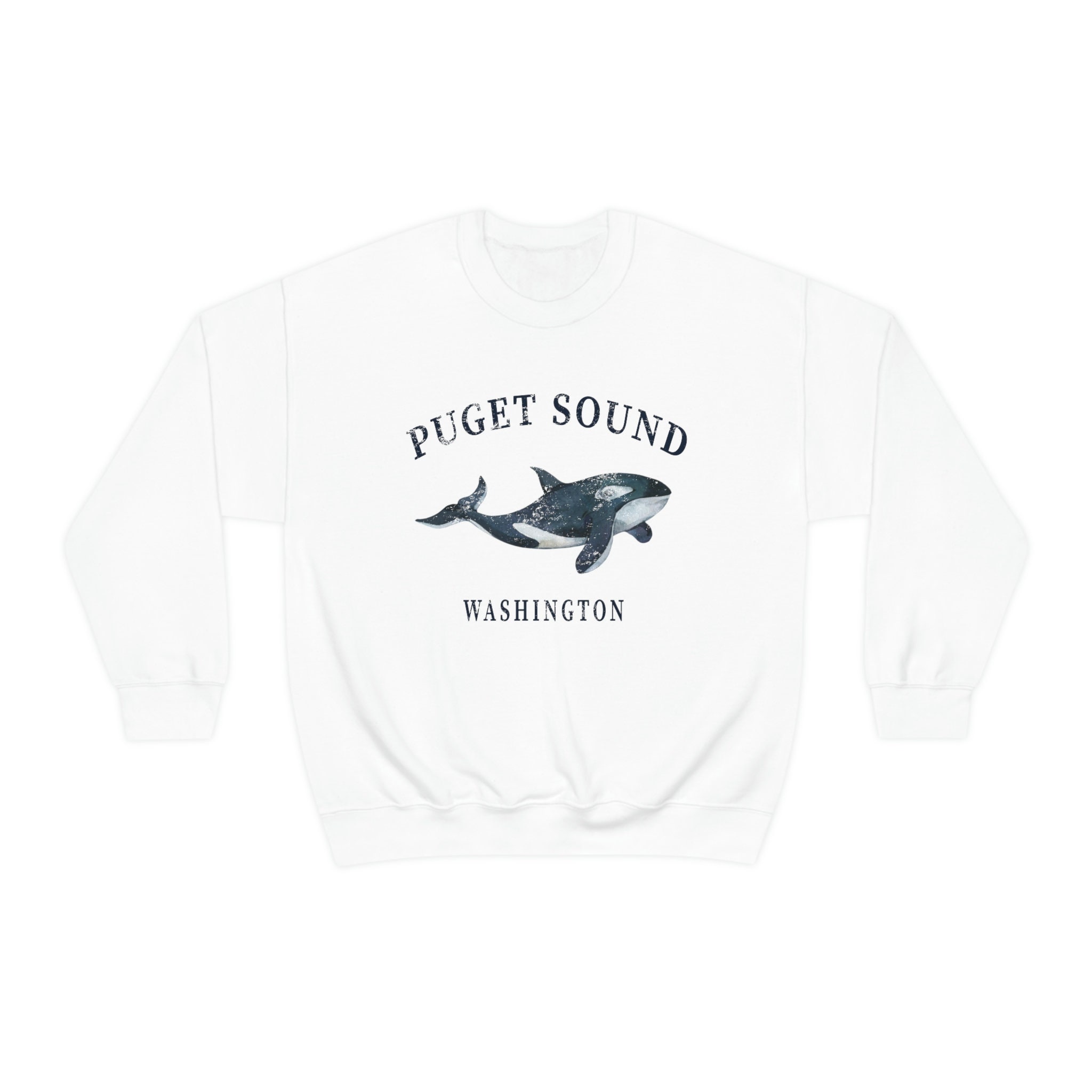 Puget Sound Whale Sweatshirt Womens Washington Crewneck - Etsy
