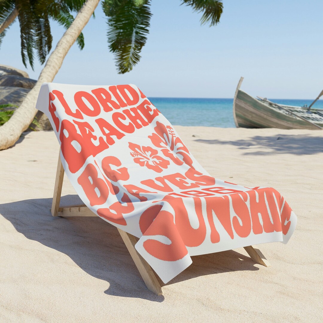 Aesthetic Florida Beach Towel Gift, Extra Large Soft Heavyweight ...