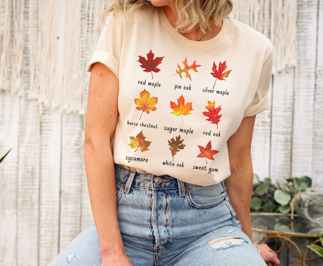 Autumn Leaves Shirt, Cozy Fall Aesthetic Tee, Pumpkin Patch Outfit - Etsy