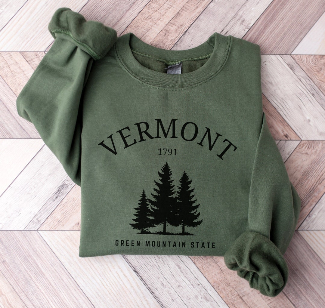 Unisex Vermont Green Mountain State Crewneck Sweatshirt, Vermont Shirt ...