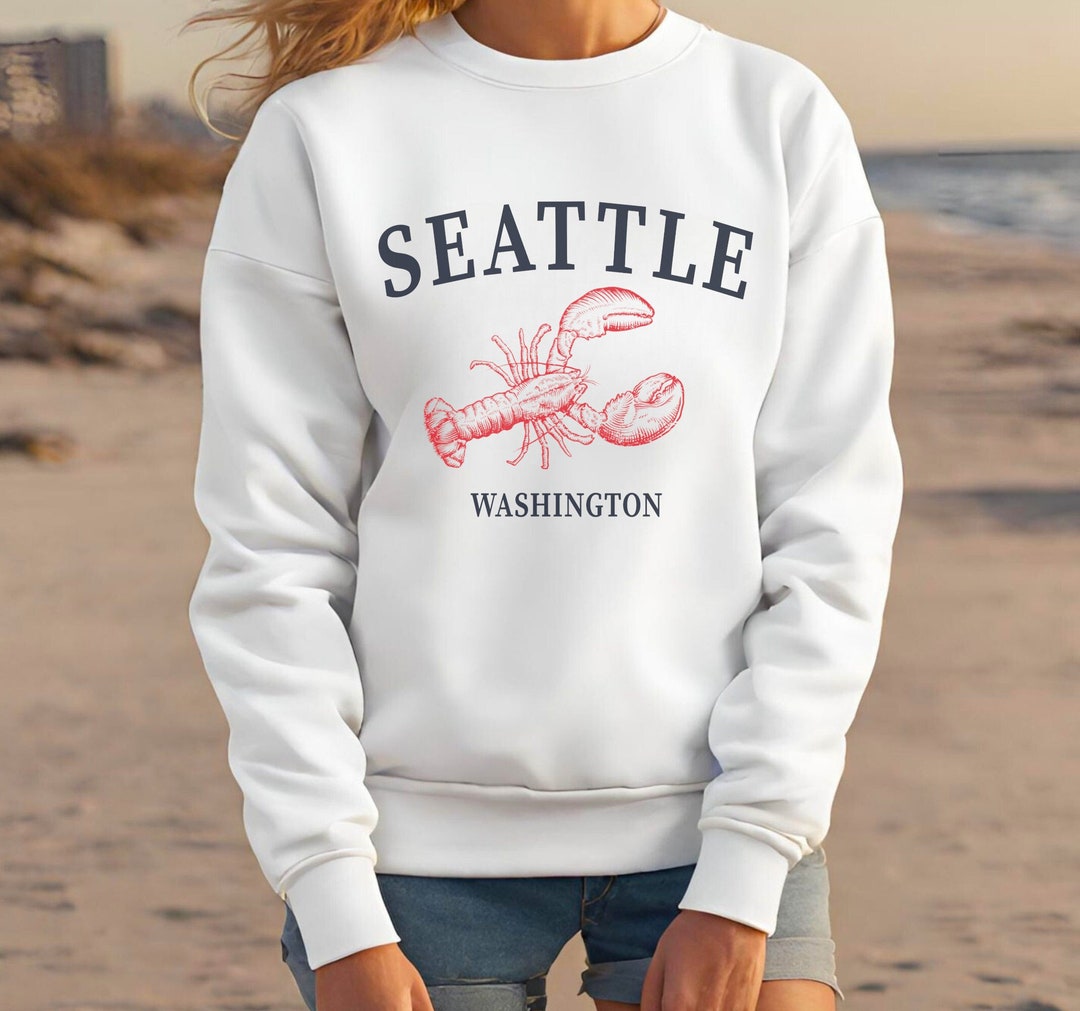 Seattle Lobster Sweatshirt, Unisex Washington Shirt, Seattle Crewneck ...
