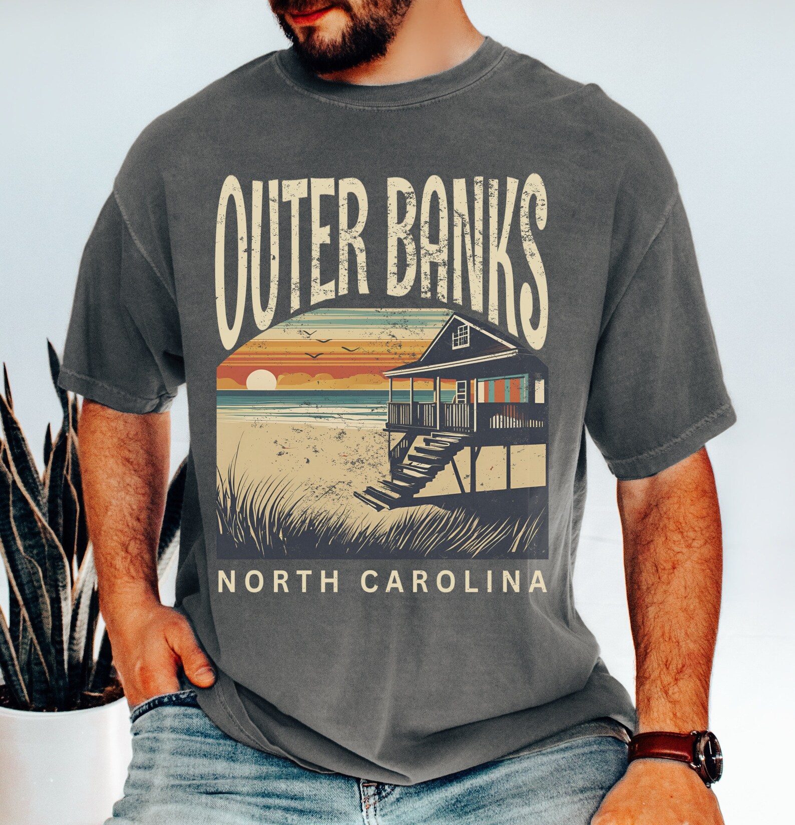 Retro Outer Banks Tshirt Beach Gift, North Carolina Tee - Etsy