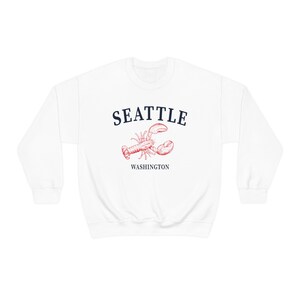 Seattle Lobster Sweatshirt, Unisex Washington Shirt, Seattle Crewneck ...