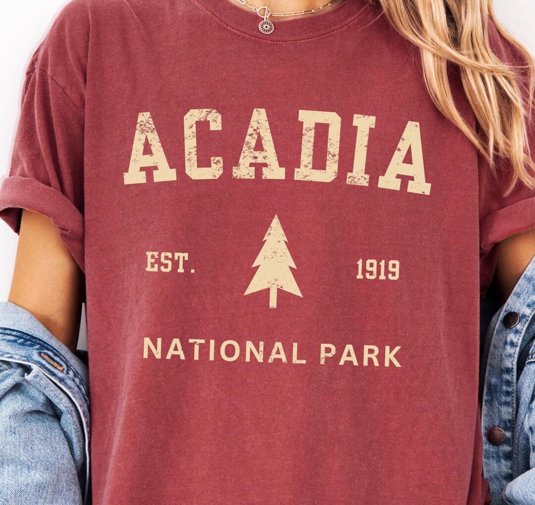 Acadia National Park Comfort Colors® Tshirt Hiking Gift Tee - Etsy