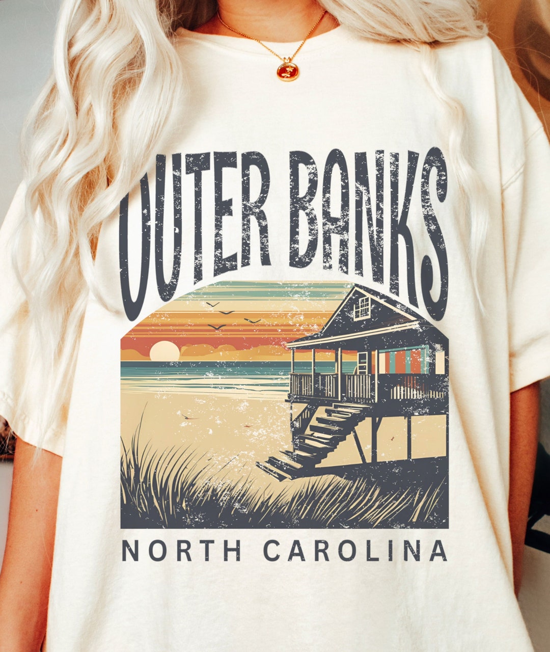 Retro Outer Banks Tshirt Beach Gift, North Carolina Tee - Etsy