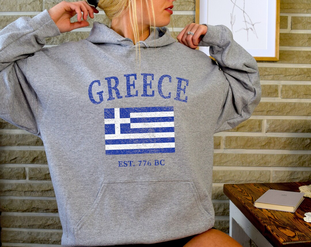 Greece Hoodie Sweatshirt, Greece Flag Pullover, Greek Gifts Souvenir ...