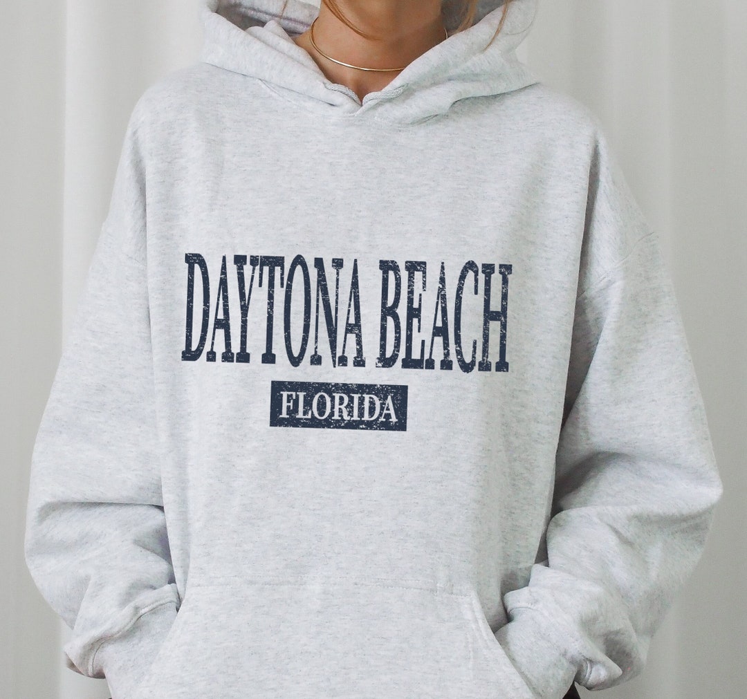 Daytona Florida Hooded Sweatshirt, Womens Beach Hoodie Pullover Sweater ...