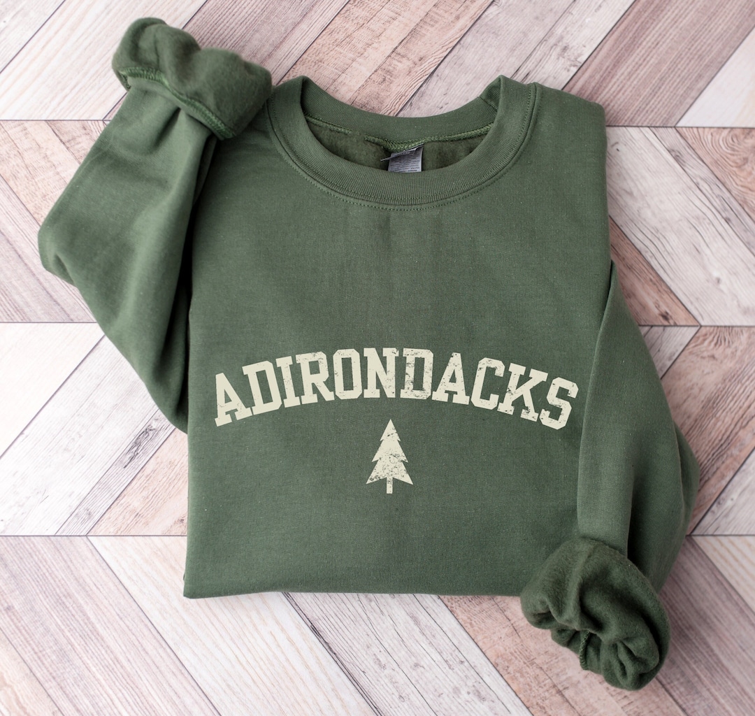 Adirondacks Crewneck Sweatshirt, Unisex Upstate New York Mountains ...