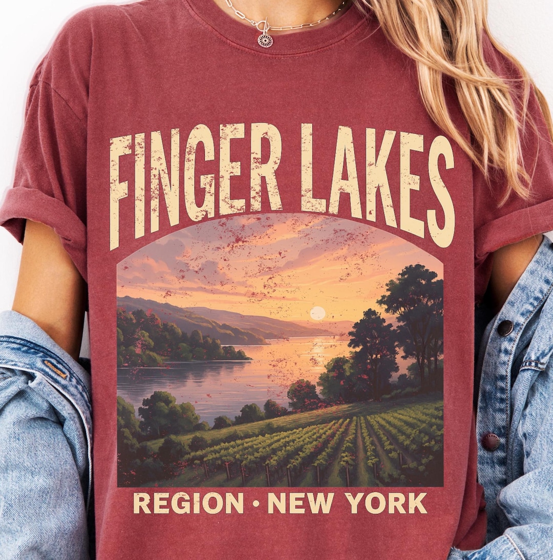 Finger Lakes Region New York Comfort Colors® Tshirt Hiking Gift Tee - Etsy