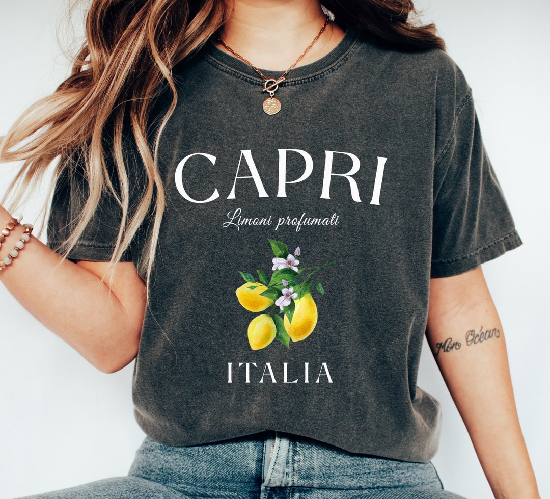 Capri Italia Fragrant Lemons Tee Shirt, Italy Lover Tshirt - Etsy