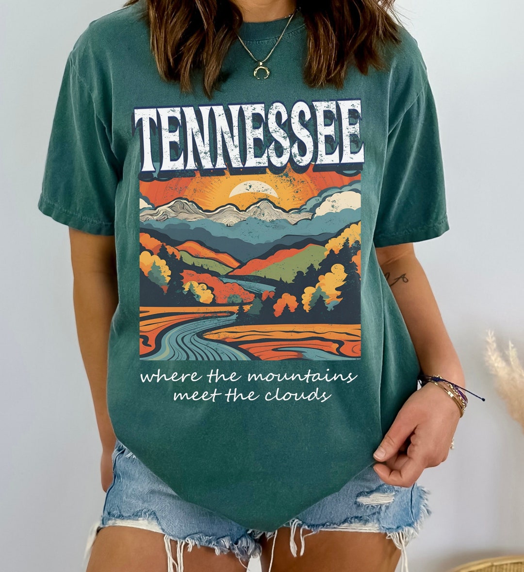 Tennessee Graphic Tshirt Gift, Smoky Mountains Tee - Etsy