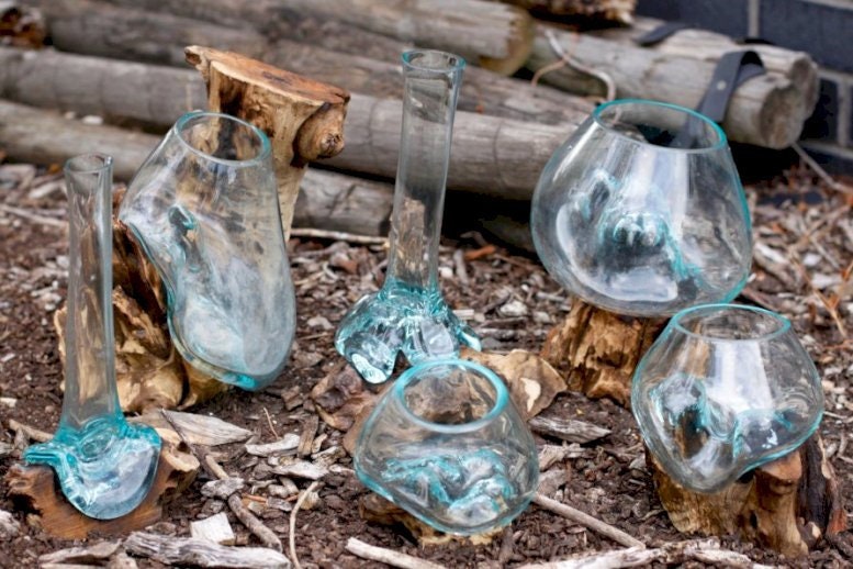 Hand Made Molten Glass on Wood. Made by Artisans in Bali | Etsy