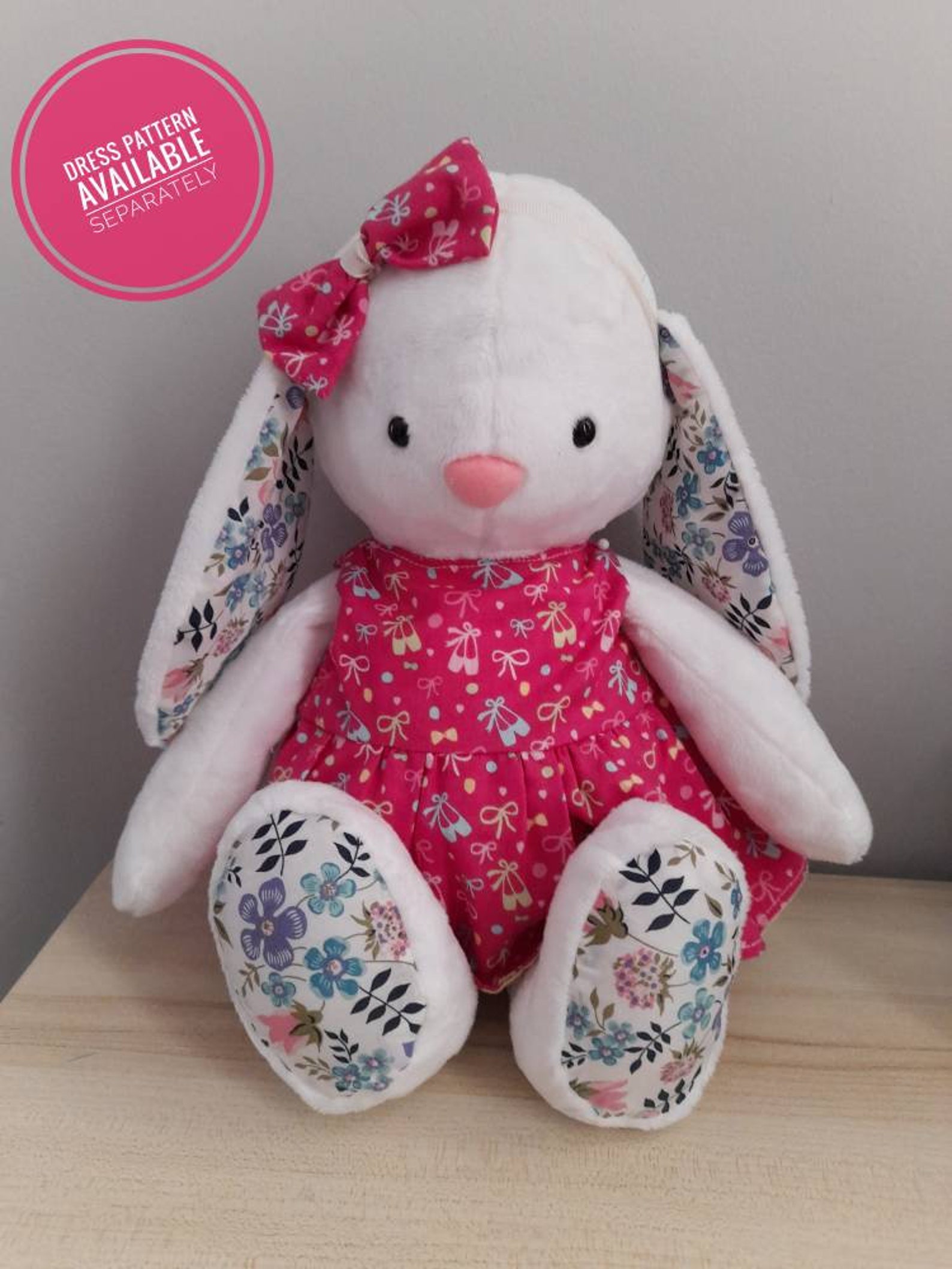 Plush Bunny Sewing Pattern and Tutorial Memory Bear Pattern - Etsy