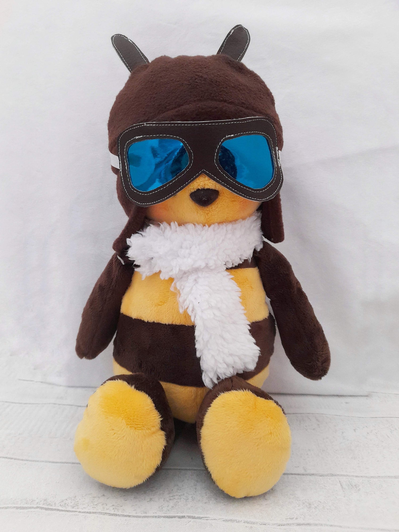 Plushie Bee Sewing Pattern and Tutorial With Aviator Hat and - Etsy