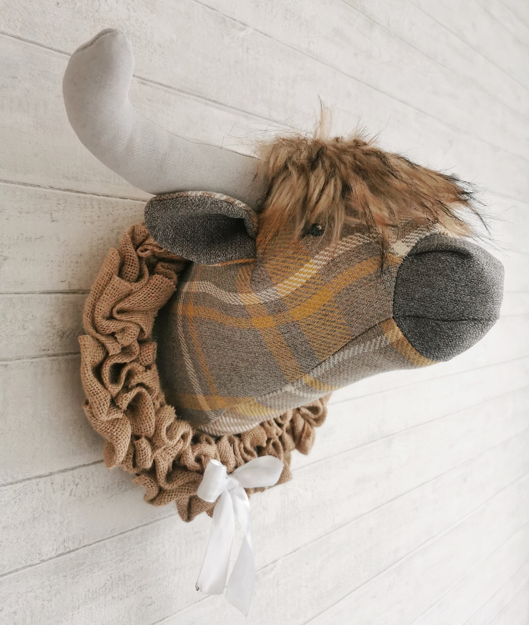 Faux Highland Cow Head Wall Decoration Sewing Pattern and Tutorial. - Etsy