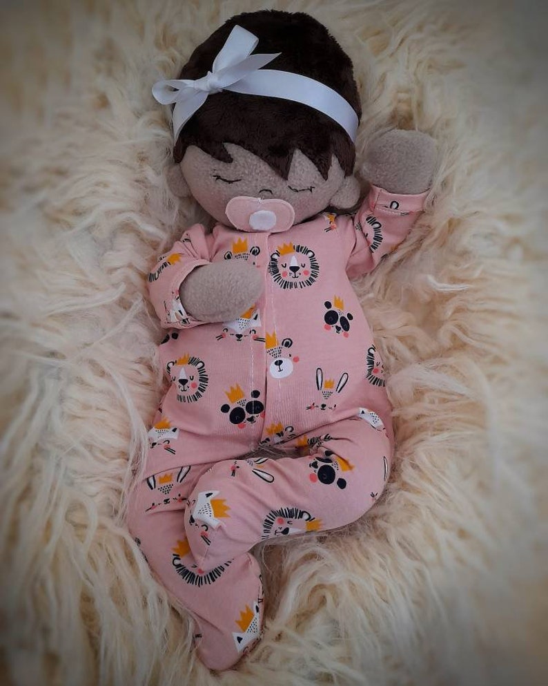 Teddy Bear Sleepsuit Sewing Pattern: Plush Doll Clothes (PDF Pattern ...