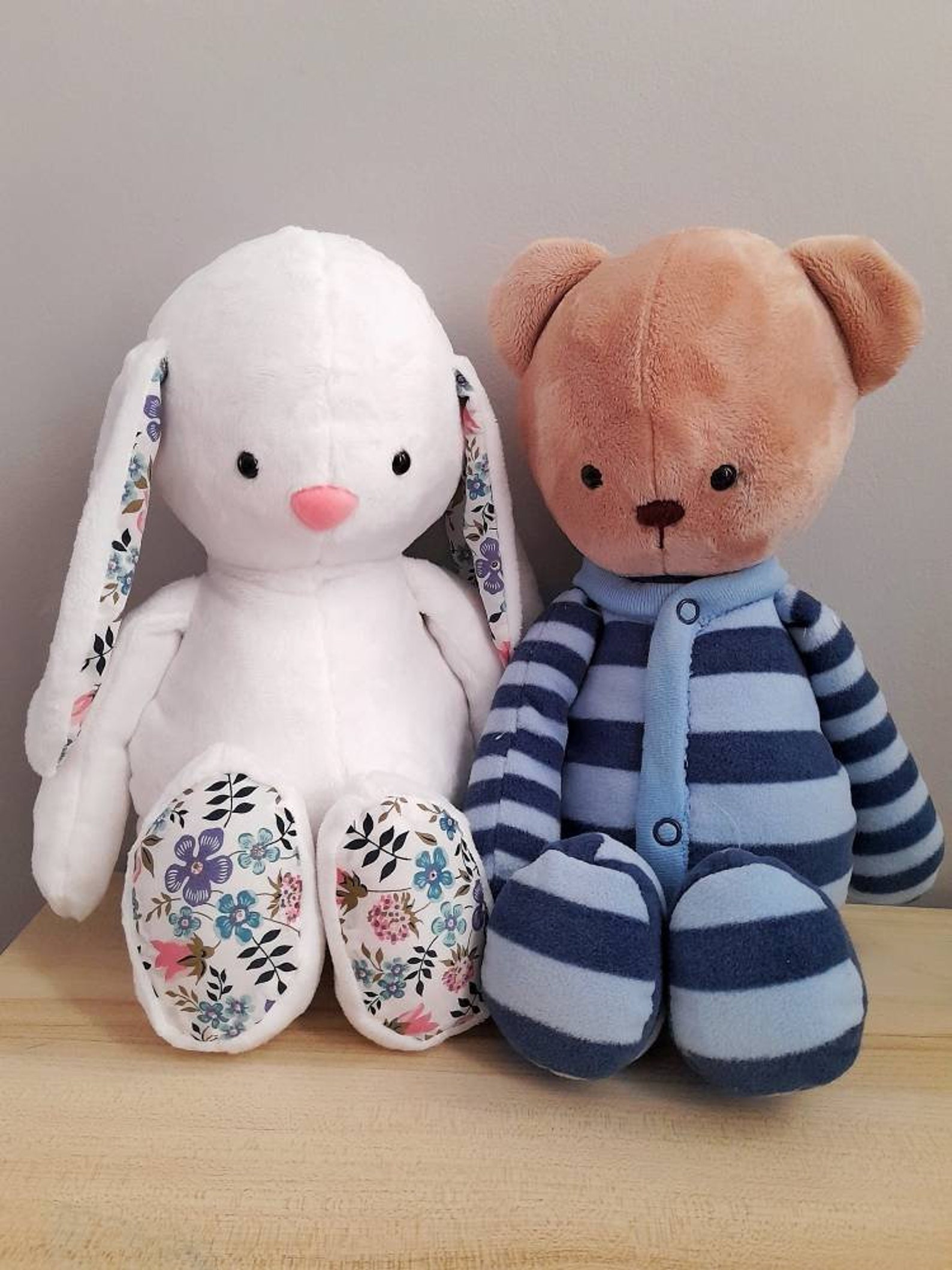 Plush Bunny Sewing Pattern and Tutorial Memory Bear Pattern - Etsy