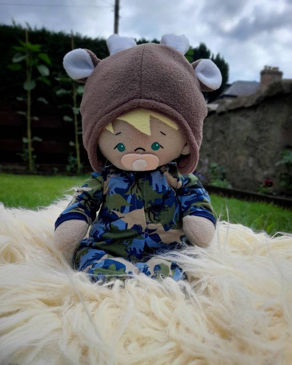 Teddy Bear Sleepsuit Sewing Pattern: Plush Doll Clothes (PDF Pattern ...
