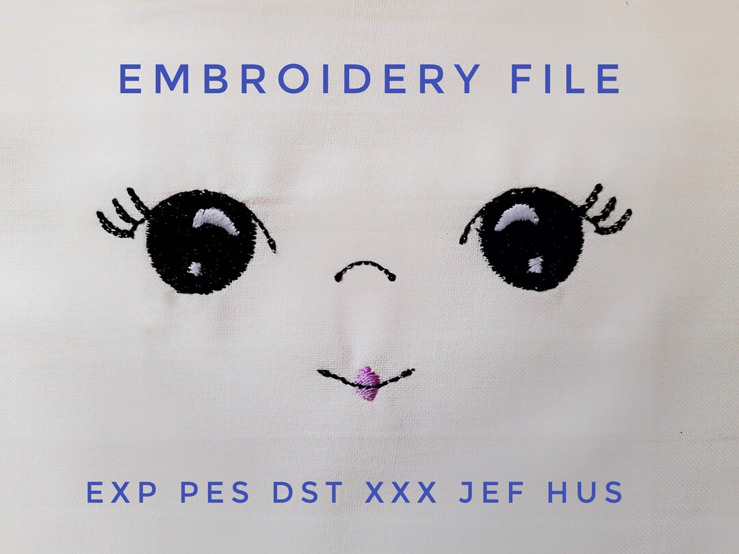 ITH Dolls Face Embroidery File in the Hoop - Etsy UK