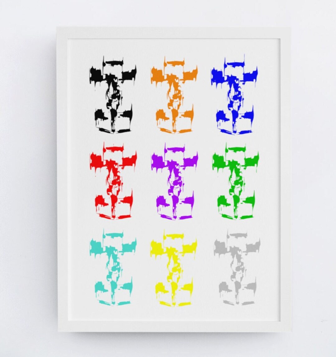 POP GRID. Poster - F1 Wall Art - F1 Art by David Tyers - Etsy