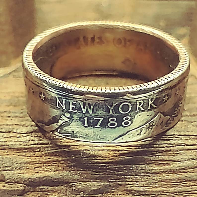 State Quarter Ring 50 States Coin Rings Coin Jewelry - Etsy