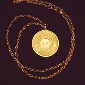 L.A. Token Pendant, 24" Chain, Lobster Claw, Los Angeles, Bus Token ...