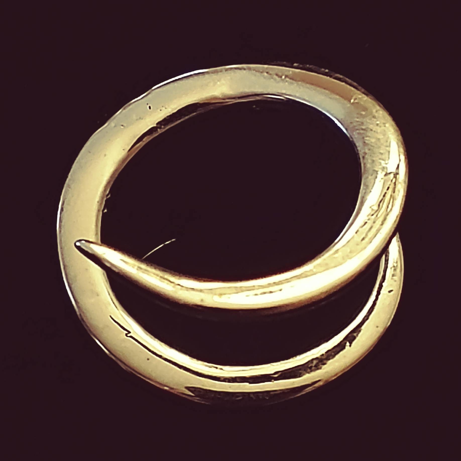 Bypass ring made from a stainless steel fork Rhodium Plated | Etsy