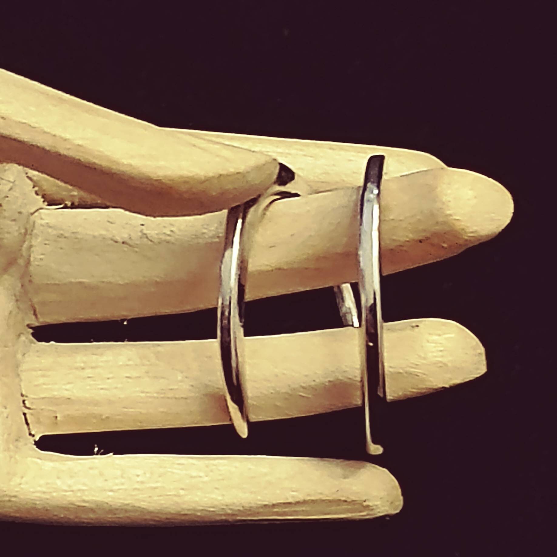 Bypass ring made from a stainless steel fork Rhodium Plated | Etsy