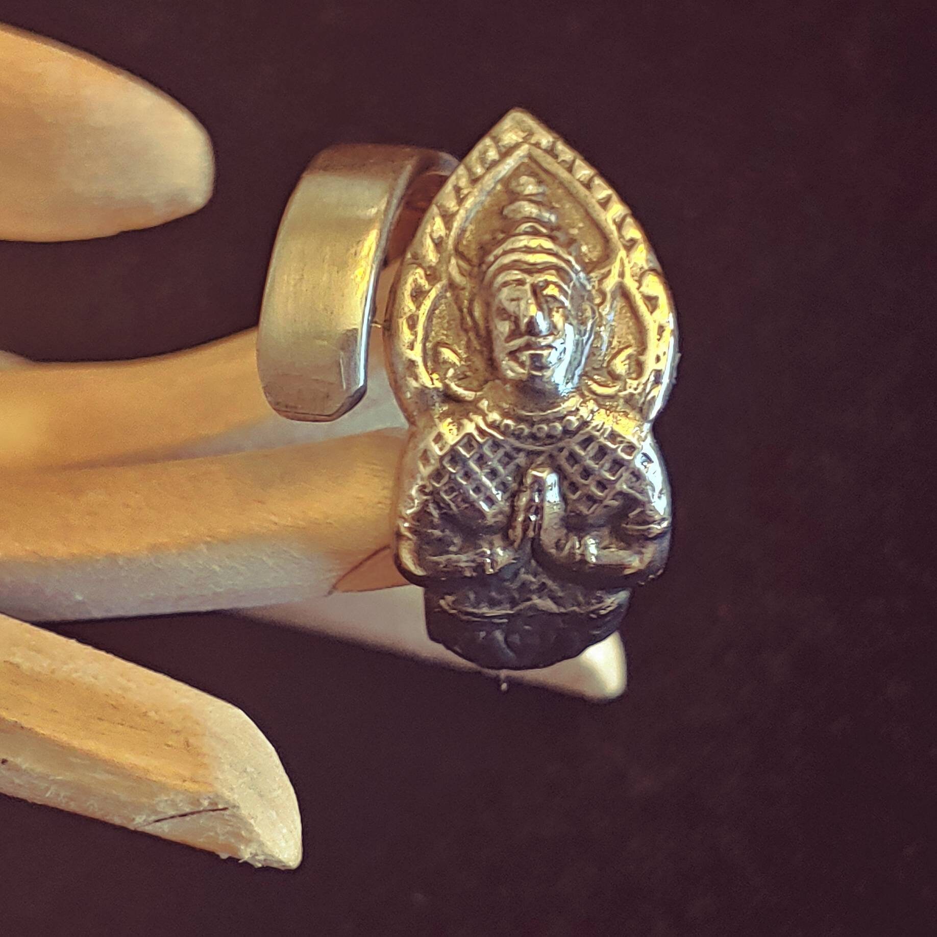 Thai Twist Spoon Ring, Buddhist Ring, Flatware Jewelry, Sterling Silver ...
