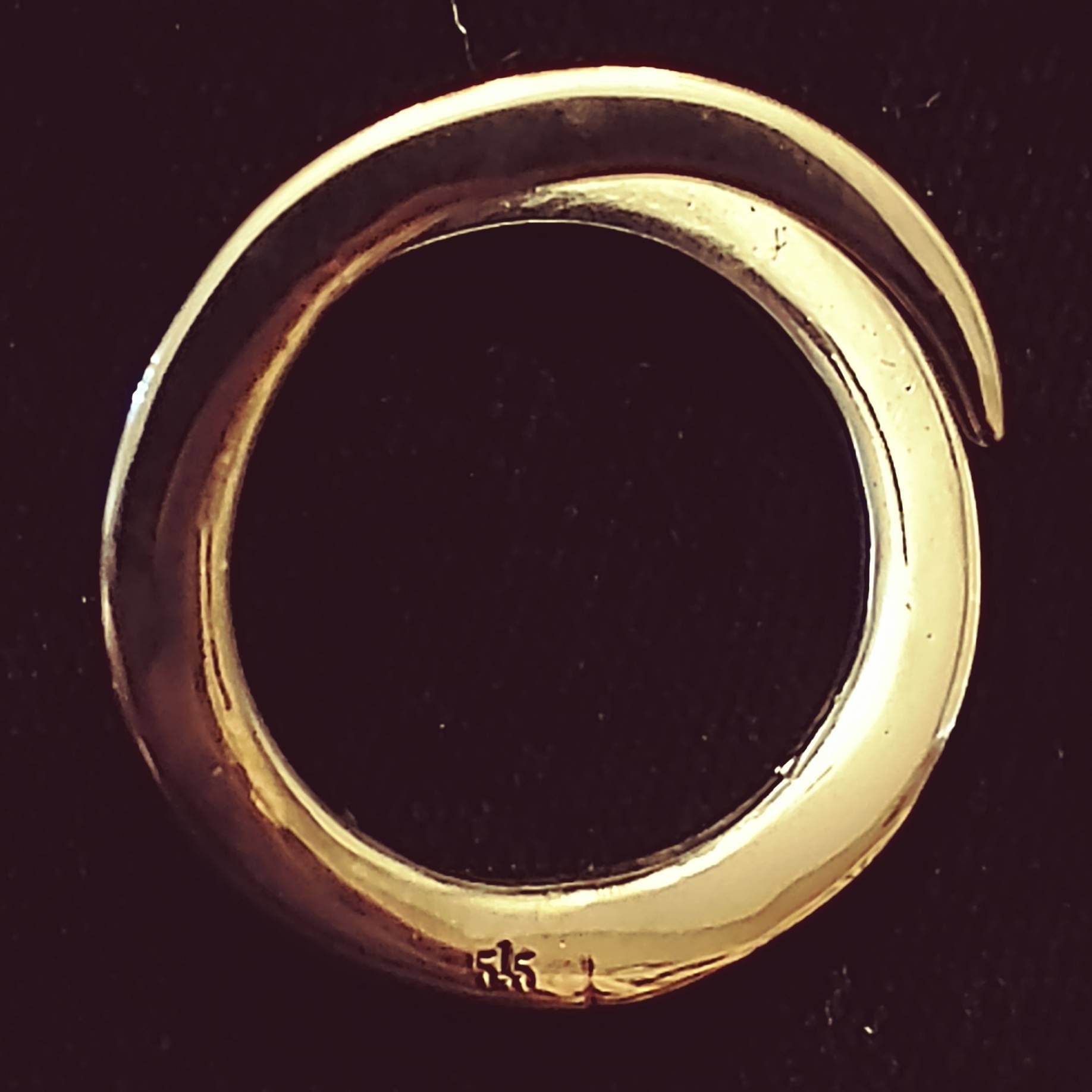 Bypass ring made from a stainless steel fork Rhodium Plated | Etsy