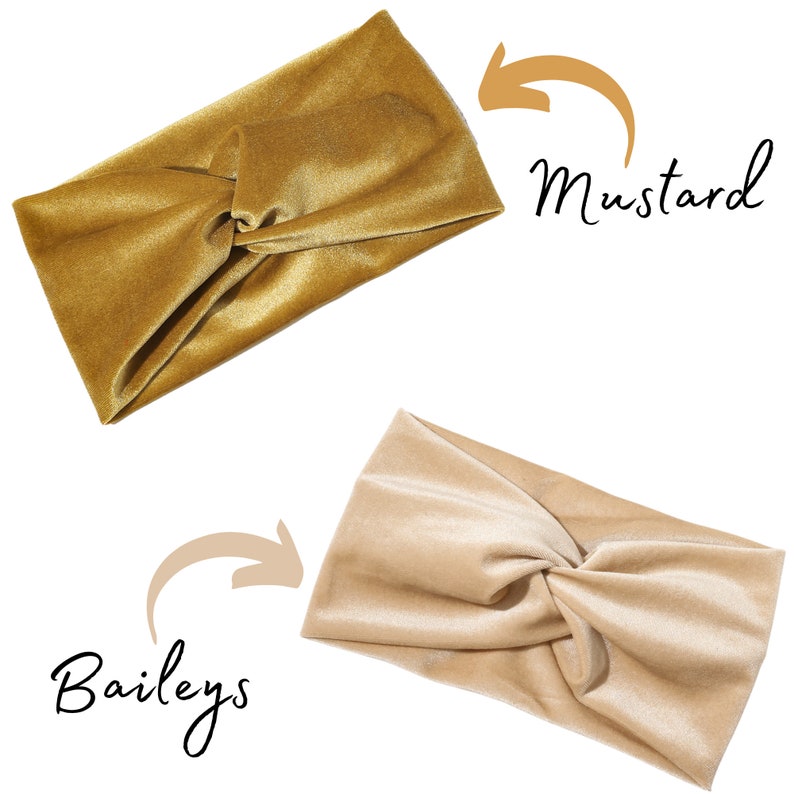 Wide Velvet Headband: Turban Twist Head Wrap, Stretch Band - Etsy